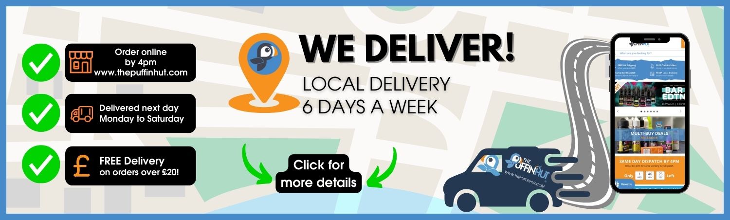Vape Shop Online UK: FREE Delivery – The Puffin Hut